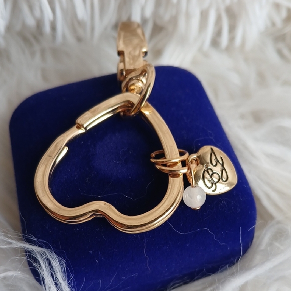 Other | Gold Heart Keychain With Initial Charm | Poshmark